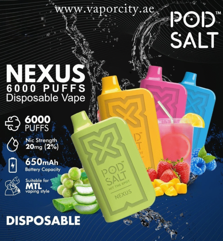Pod Salt Nexus 6000 Puffs Disposable Vape – 20mg Nicotine - Vapor City